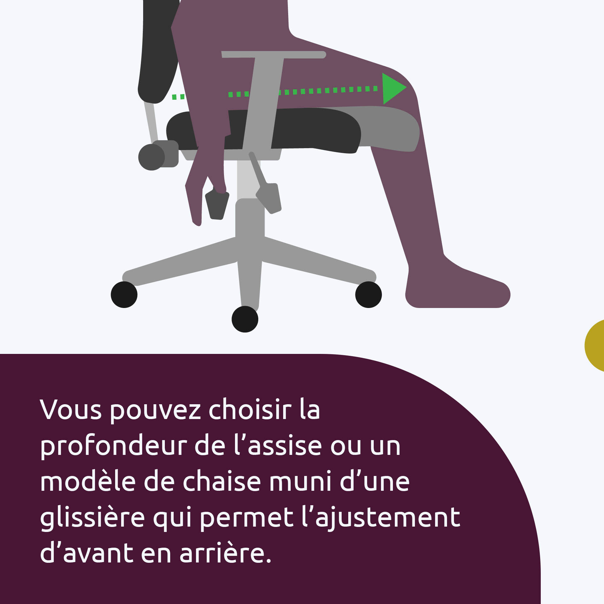 Ajustements optimaux de votre chaise - AFG-Ergo